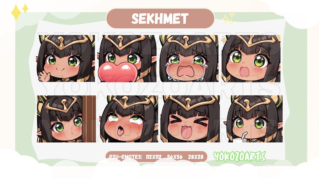 Last Origin - Sekhmet Emotes, Chibi Emotes for Youtube/twitch/discord ...