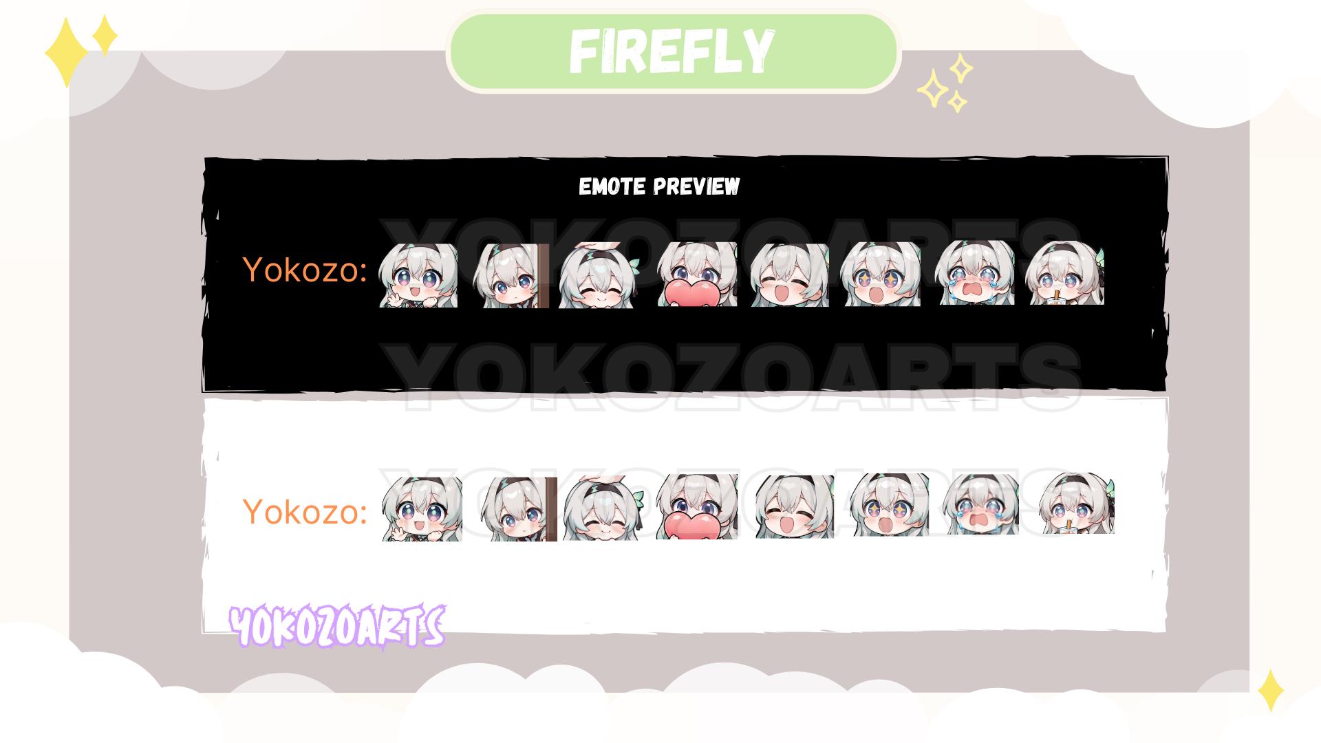 Honkai Star Rail - Firefly Emotes, Ready to Use Cute Chibi Emotes for ...