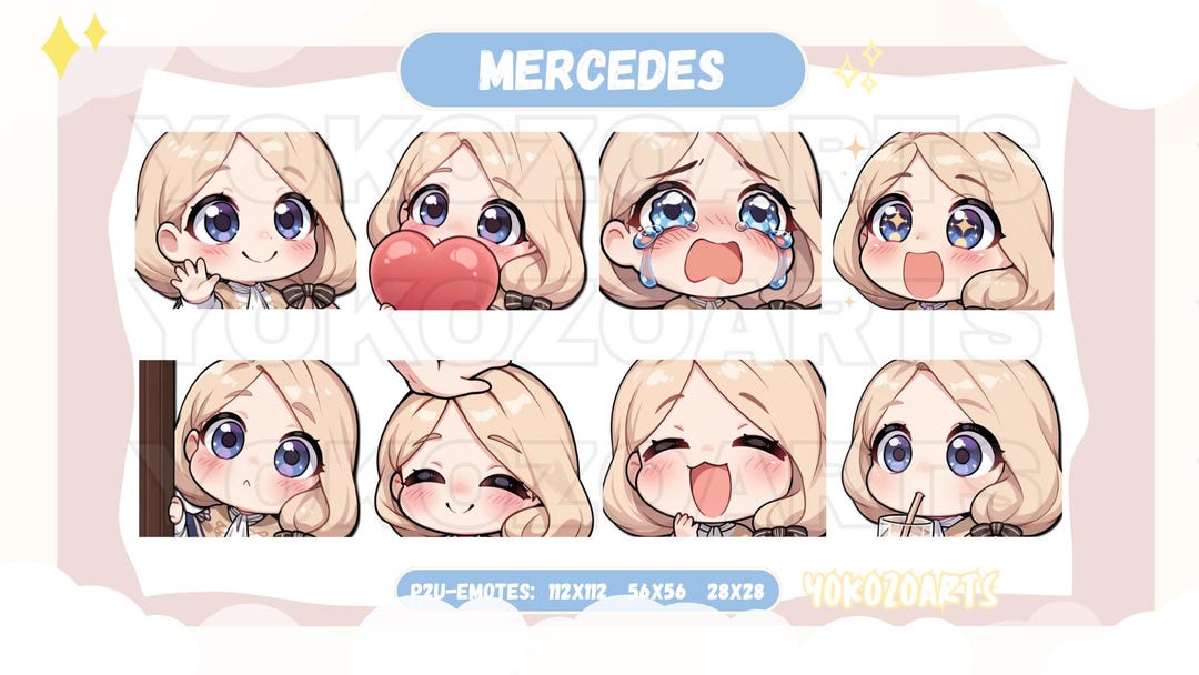 Fire Emblem: Three Houses - Mercedes Von Martritz, Chibi Emotes for ...