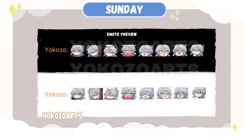 Honkai Star Rail - Sunday Emotes, Ready to Use Cute Chibi Emotes for ...