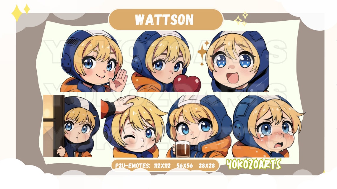 Apex Legends Wattson Emotes, FPS Emotes, Chibi Emotes for Twitch ...