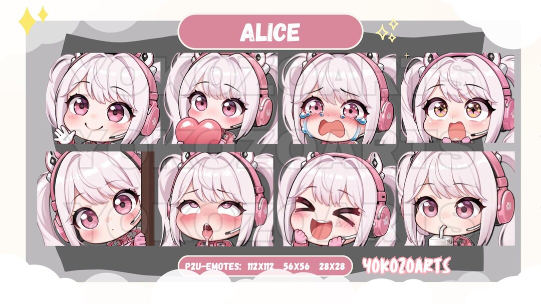 NIKKE: Goddess of Victory - Alice Emotes, P2U Chibi Emotes for Discord ...