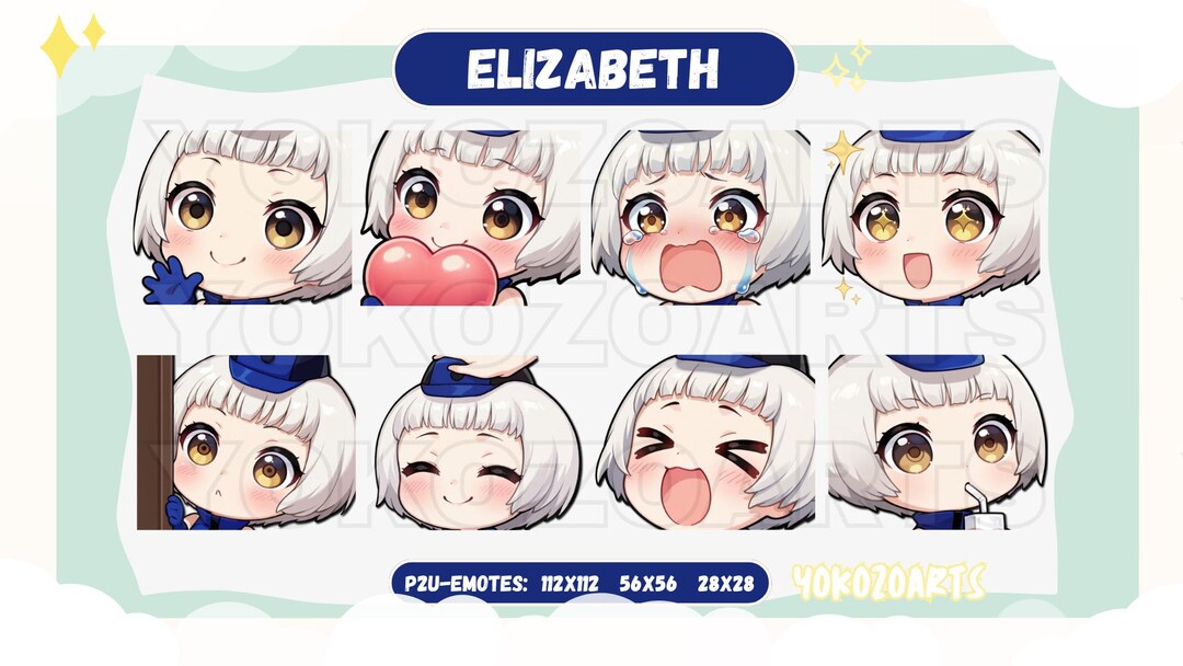 Persona/p3 - Elizabeth, Anime Chibi Emotes for Twitch/discord/youtube ...