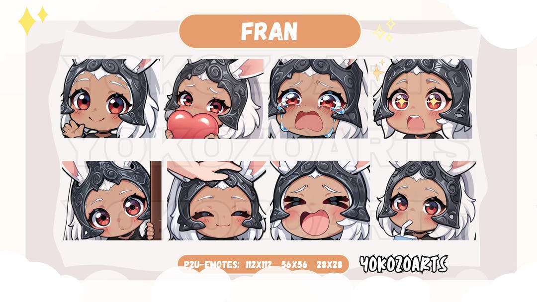 Final Fantasy 12 - Fran Emotes, Chibi Emotes, Discord/twitch/youtube ...