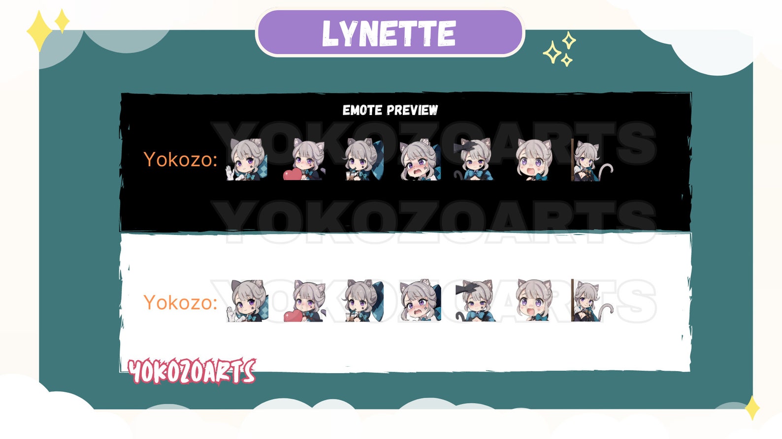 Genshin Impact - Lynette Emotes, Ready to Use Cute Chibi Emotes for ...
