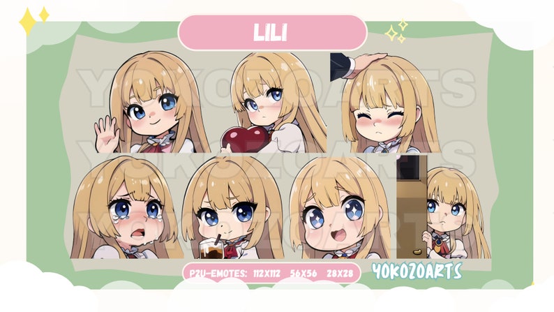 Tekken 8 - Lili Emotes, Blonde Girl, Chibi Emotes for Twitch/discord ...