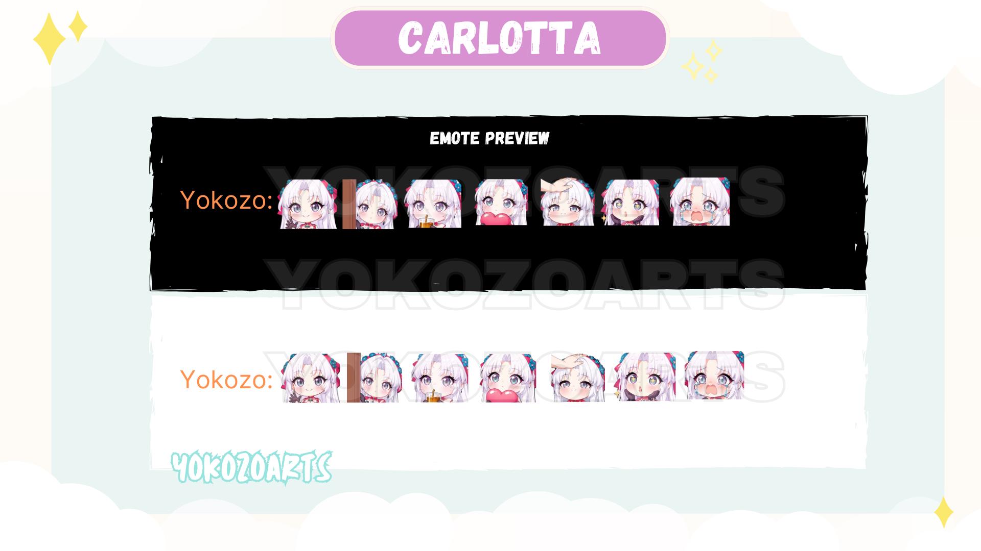 Wuthering Waves - Carlotta Emotes, Ready to Use Cute Chibi Emotes for ...