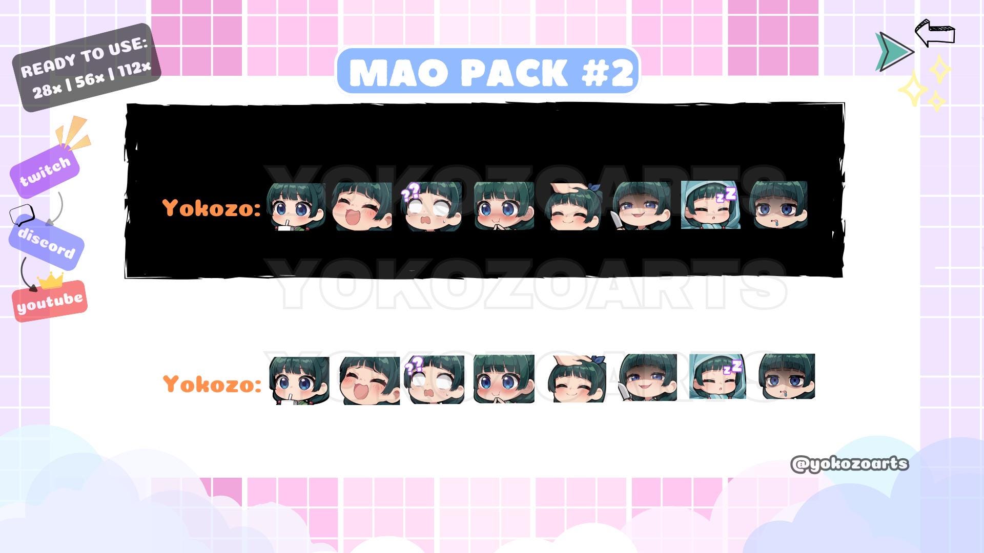 Mao Mao Pack #2 Emotes, Anime Emotes, Chibi Emotes for Twitch/discord ...