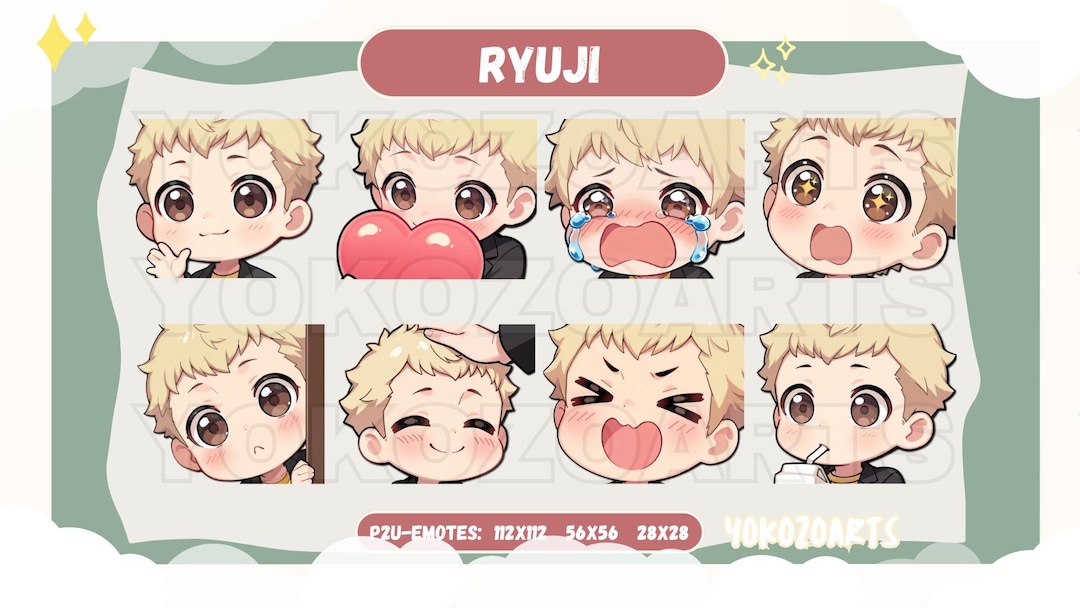 Persona/p5 - Ryuji Sakamoto, Anime Chibi Emotes for Twitch/discord ...