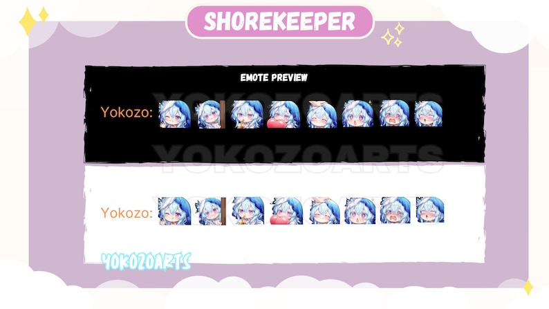 Wuthering Waves - Shorekeeper Emotes, Ready to Use Cute Chibi Emotes ...