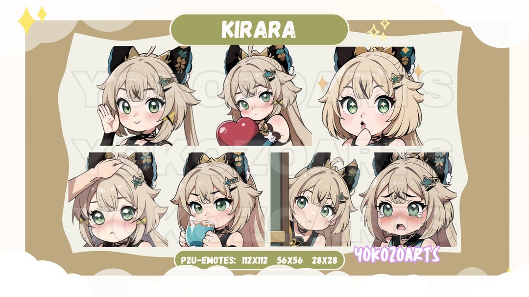 Genshin Impact - Kirara Emotes, Ready to Use Cute Chibi Emotes for ...