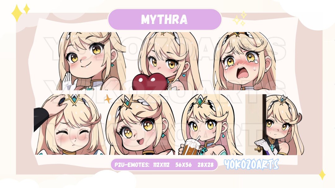 Xenoblade Chronicles Mythra Chibi Emotes for Twitch/discord/youtube - Etsy