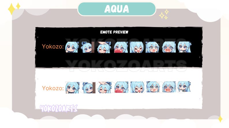 Konosuba - Aqua Emotes, Anime Emotes, Twitch/discord/youtube Emote - Etsy