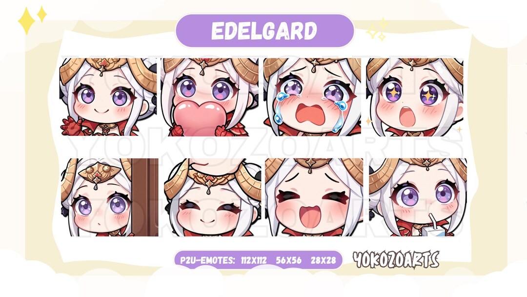 Fire Emblem: Three Houses - Edelgard Von Hresvelg, Chibi Emotes for ...