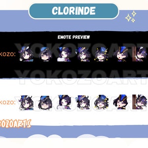Genshin Impact - Clorinde Emotes, Ready to Use Cute Chibi Emotes for ...