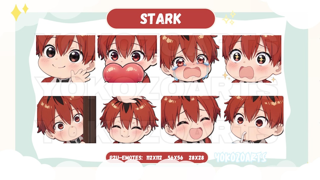Stark Emotes, Anime Emotes, Chibi Emotes for Twitch/discord/youtube - Etsy