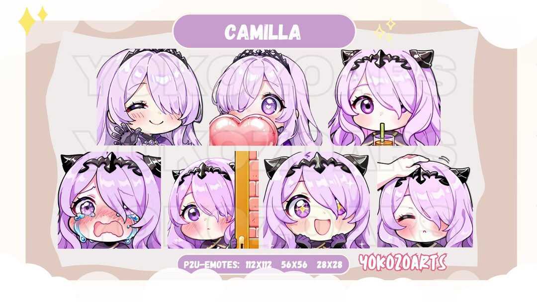 Fire Emblem: Fates - Camilla , Chibi Emotes for Twitch/discord/youtube ...