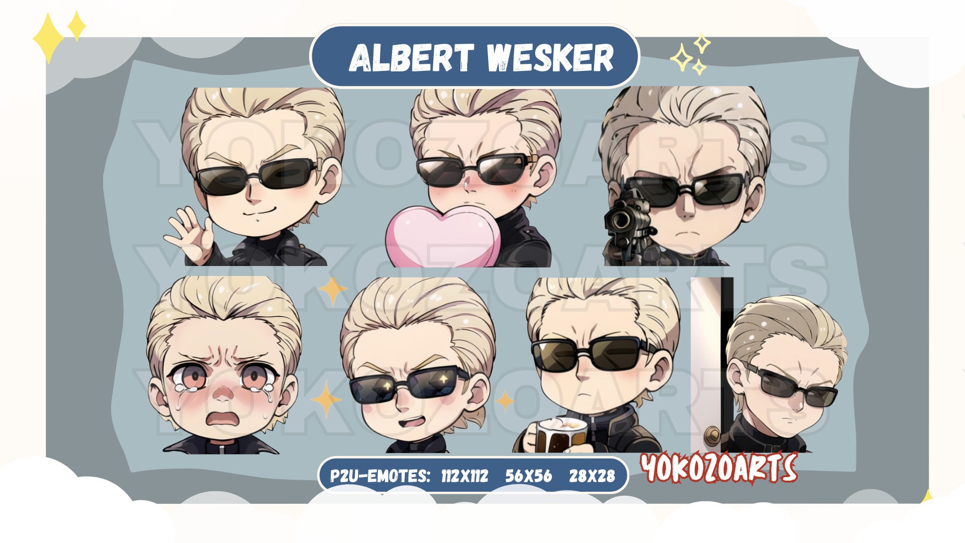 Resident Evil - Albert Wesker Emotes, Anime Emotes, Discord/twitch ...