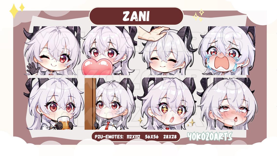 Wuthering Waves - Zani Emotes, Ready to Use Cute Chibi Emotes for ...