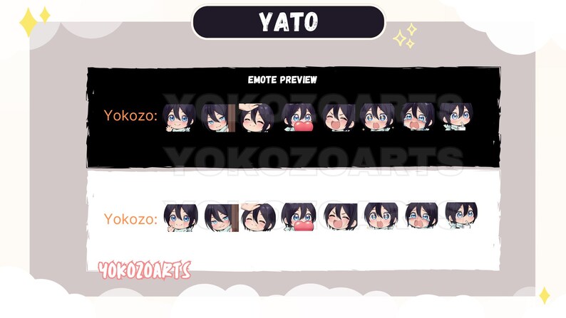 Yato Emotes, Anime Emotes, Chibi Emotes for Twitch/discord/youtube - Etsy