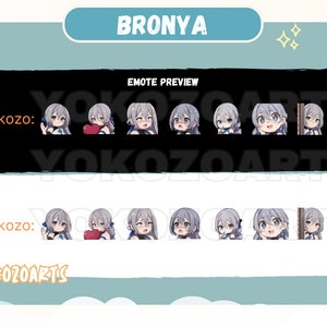 Honkai Star Rail - Bronya Emotes, Ready to Use Cute Chibi Emotes for ...