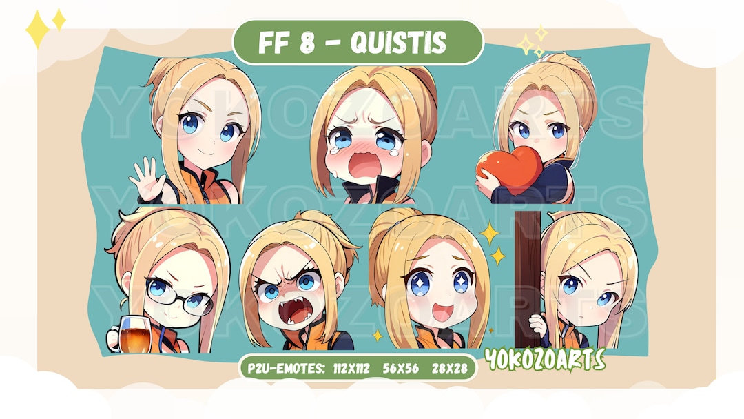 Final Fantasy 8 - Quistis Trepe Emotes, Anime Emotes, Discord/twitch ...