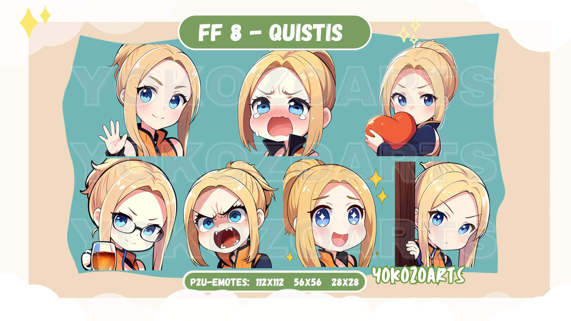 Final Fantasy 8 Quistis Trepe Emotes, Anime Emotes, Discord/twitch ...