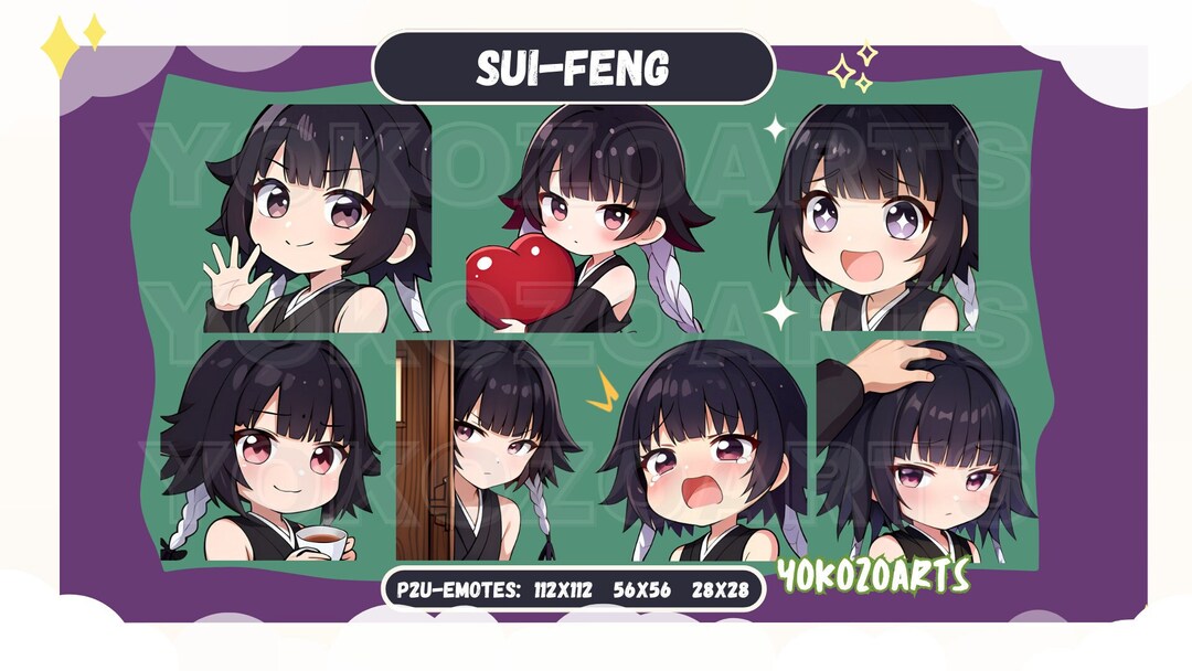 Shinigami Assassin Anime Girl, Anime Emotes, Chibi Emotes for Twitch ...