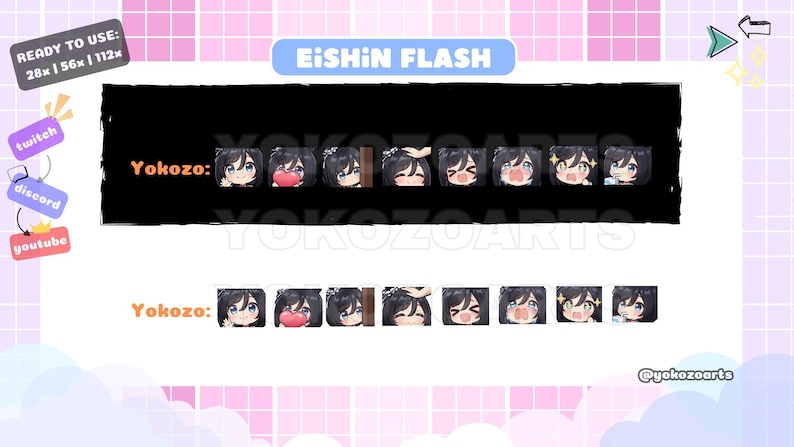 Umamusume - Eishin Flash Emotes, Chibi Emotes for Twitch/discord ...