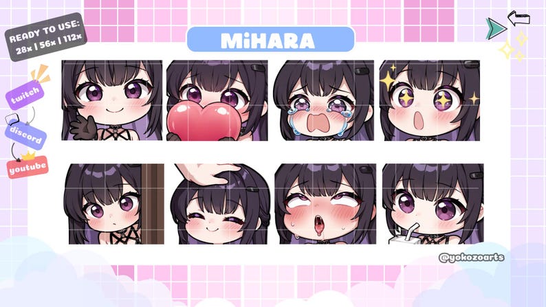NIKKE: Goddess of Victory - Mihara Emotes, P2U Chibi Emotes for Discord ...