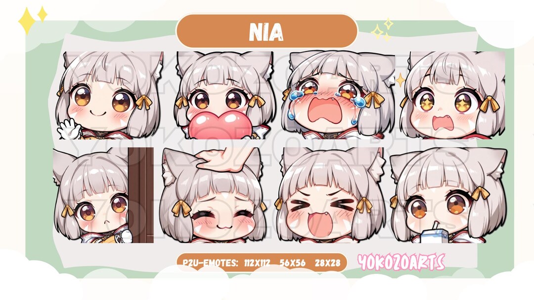 Xenoblade Chronicles - Nia Chibi Emotes for Twitch/discord/youtube - Etsy