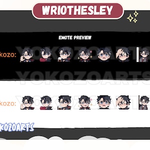 Genshin Impact - Wriothesley Emotes, Ready to Use Cute Chibi Emotes for ...