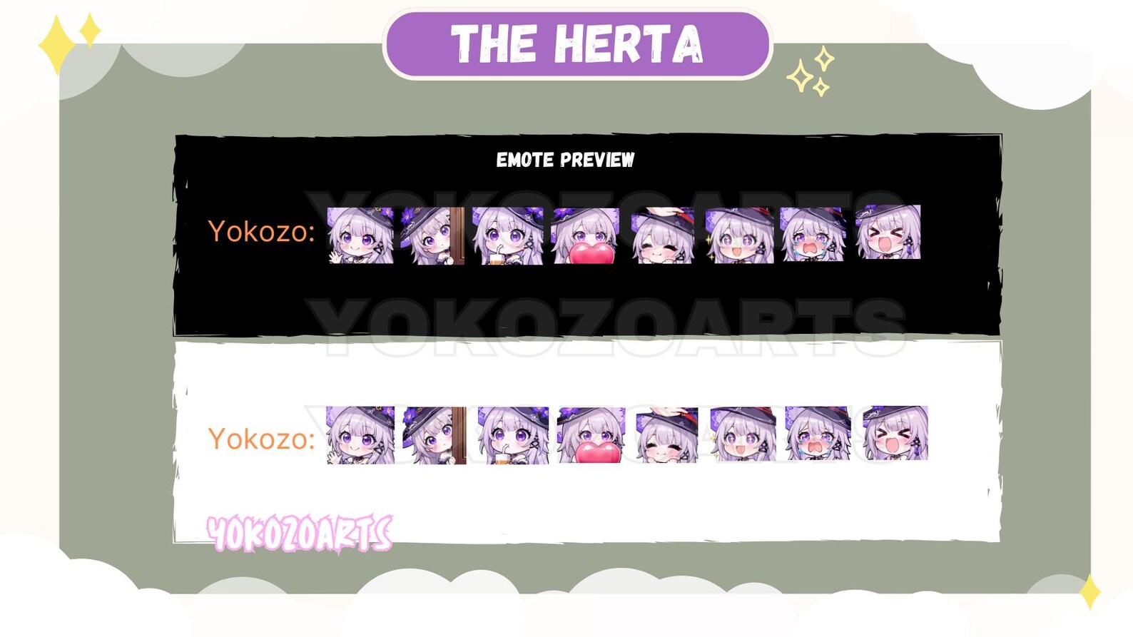 Honkai Star Rail - the Herta Emotes, Ready to Use Cute Chibi Emotes for ...