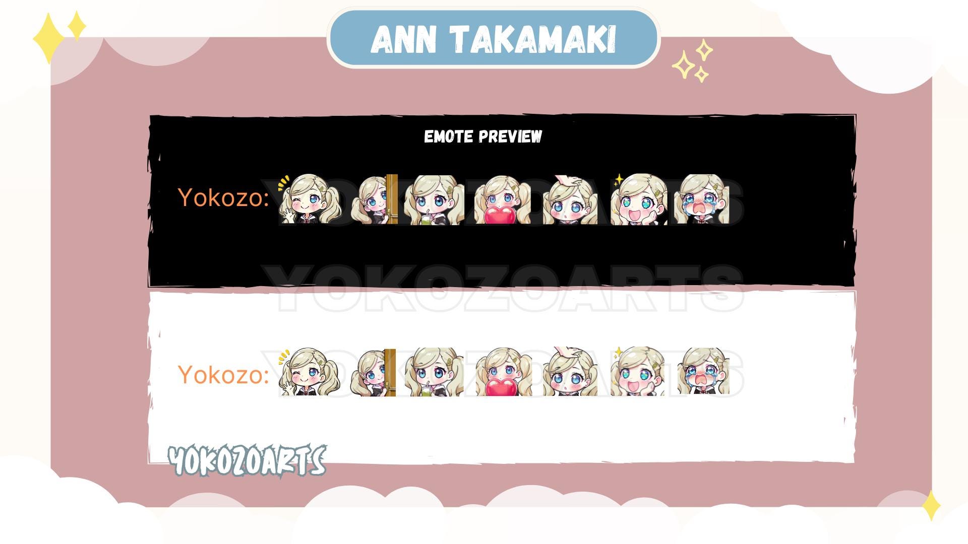 Persona/p5 - Ann Takamaki, Anime Chibi Emotes for Twitch/discord ...