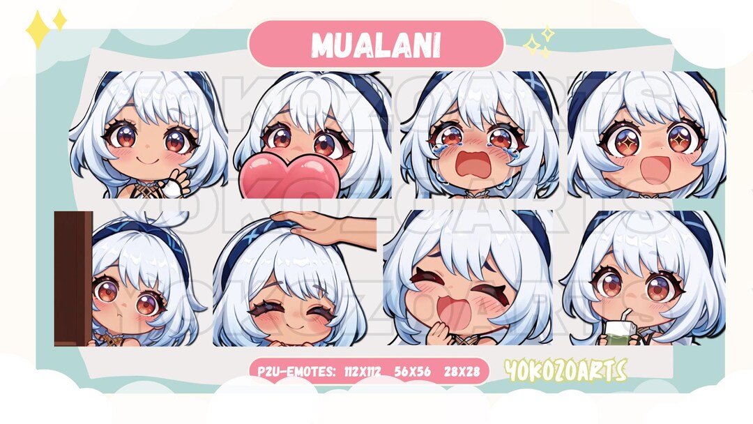 Genshin Impact - Mualani Emotes, Ready to Use Cute Chibi Emotes for ...