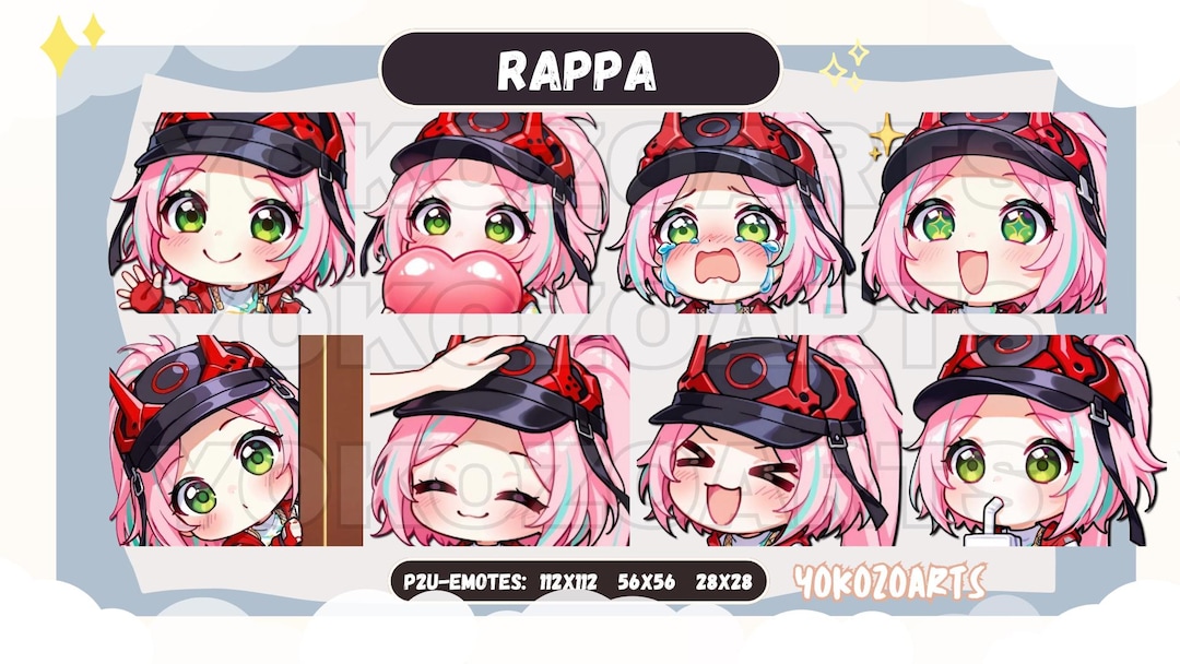 Honkai Star Rail - Rappa Emotes, Ready to Use Cute Chibi Emotes for ...