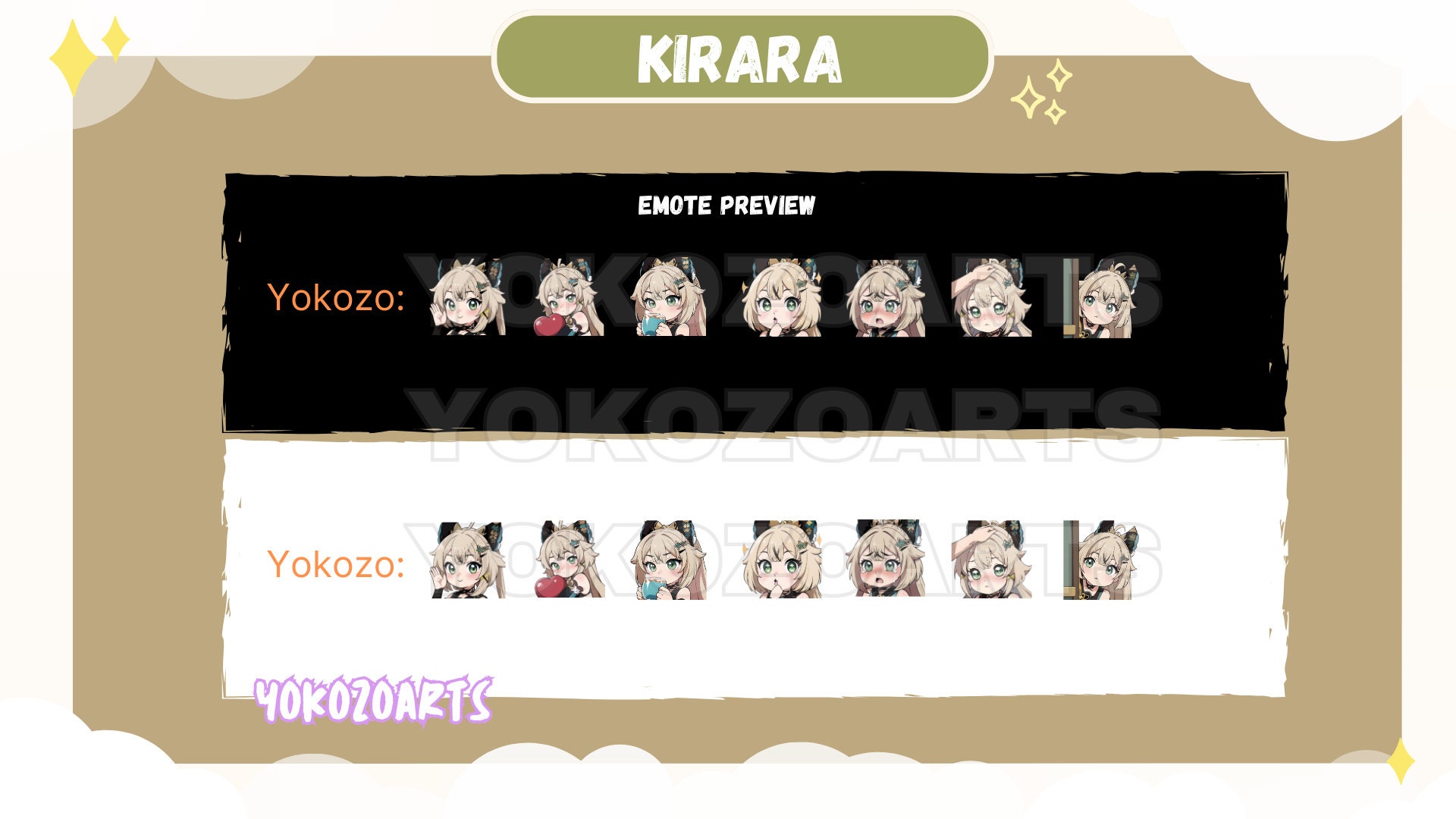 Genshin Impact - Kirara Emotes, Ready to Use Cute Chibi Emotes for ...