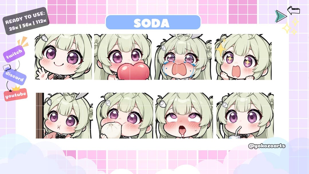 NIKKE: Goddess of Victory - Soda Emotes, P2U Chibi Emotes for Discord ...