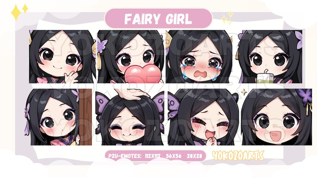 Fairy Trainer Girl, Anime Emotes, Chibi Emotes for Twitch/discord ...