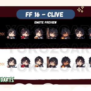 Final Fantasy 16 - Clive Emotes, Anime Emotes, Discord/twitch/youtube ...