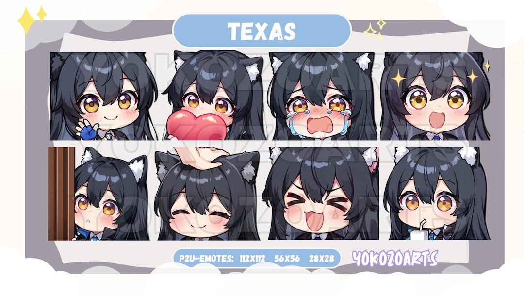 Arknight - Texas Omertosa, P2U Emotes for Youtube/twitch/discord - Etsy