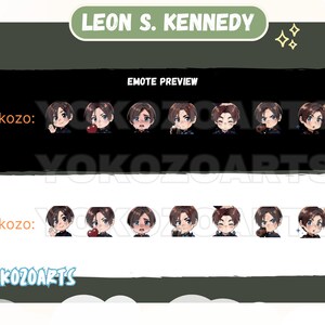 Resident Evil - Leon S. Kennedy Emotes, Anime Emotes, Discord/twitch ...