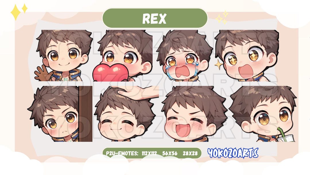 Xenoblade Chronicles 2 - Rex Chibi Emotes for Twitch/discord/youtube - Etsy