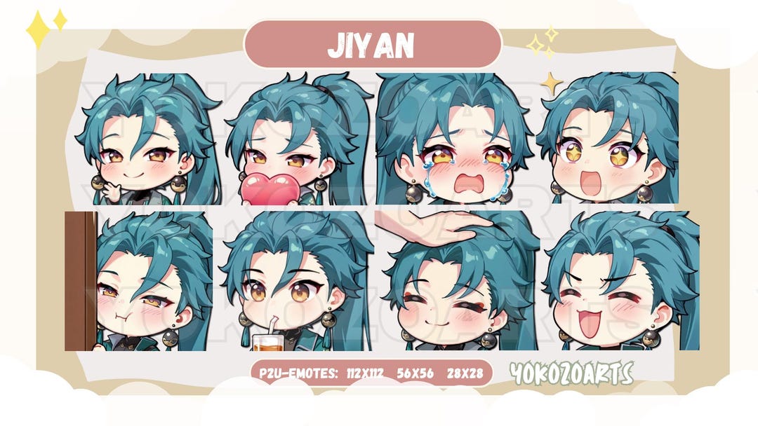 Wuthering Waves - Jiyan Emotes, Ready to Use Cute Chibi Emotes for ...