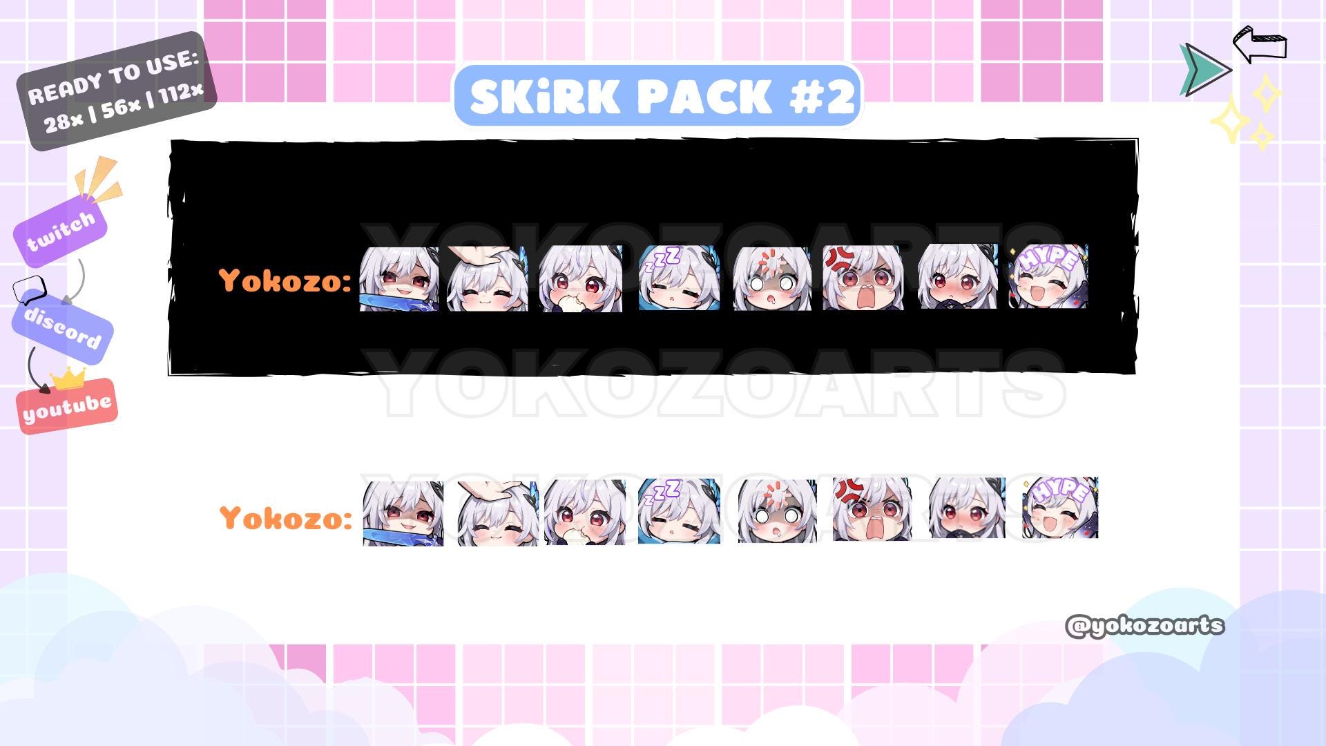 Genshin Impact - Skirk Pack #2 Emotes, Ready to Use Cute Chibi Emotes ...