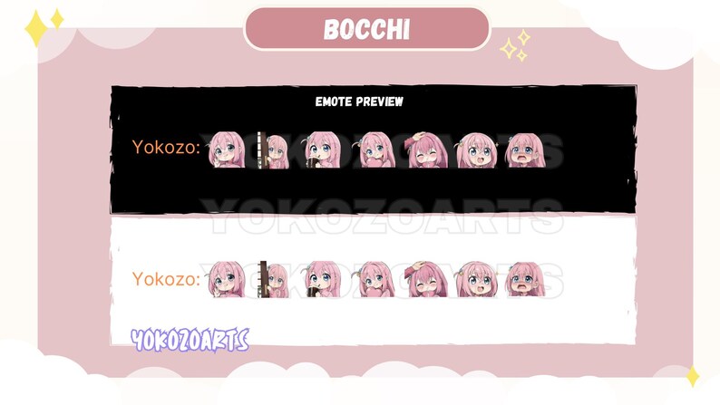 Cute Pink Hair Anime Girl, Anime Emotes, Chibi Emotes for Twitch ...