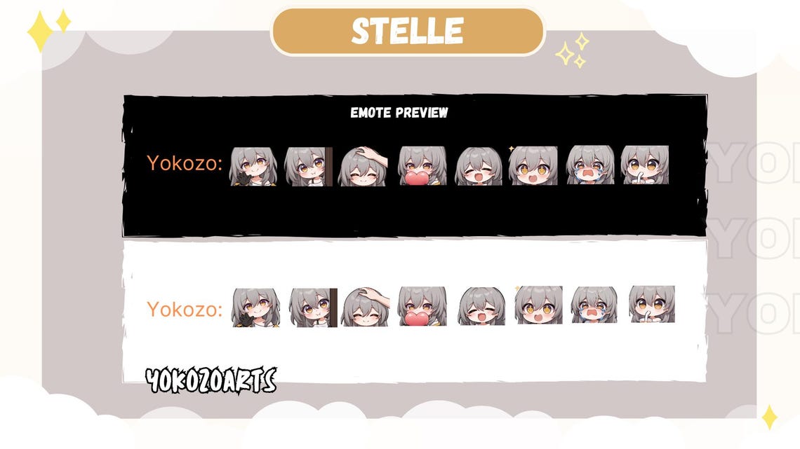 Honkai Star Rail - Trailblazer Stelle Emotes, Ready to Use Cute Chibi ...