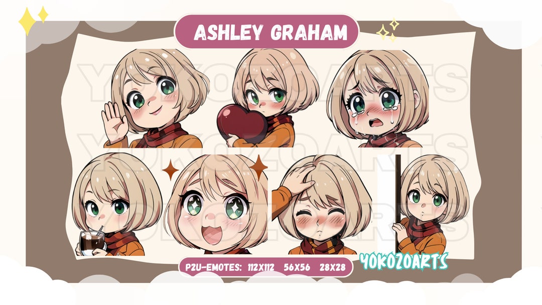 Resident Evil Ashley Graham Emotes, Anime Emotes, Discord/twitch ...