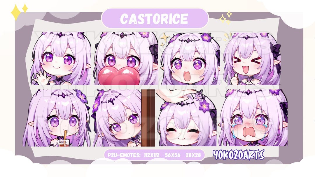 Honkai Star Rail - Castorice Emotes, Ready to Use Cute Chibi Emotes for ...