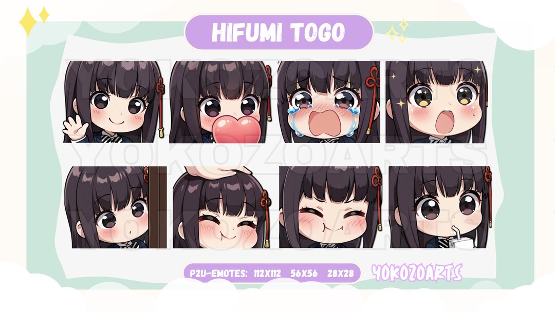 Persona/p5 - Hifumi Togo, Anime Chibi Emotes for Twitch/discord/youtube ...